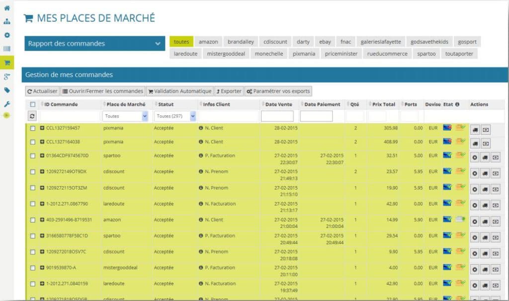 Gestion des commandes marketplaces avec Iziflux